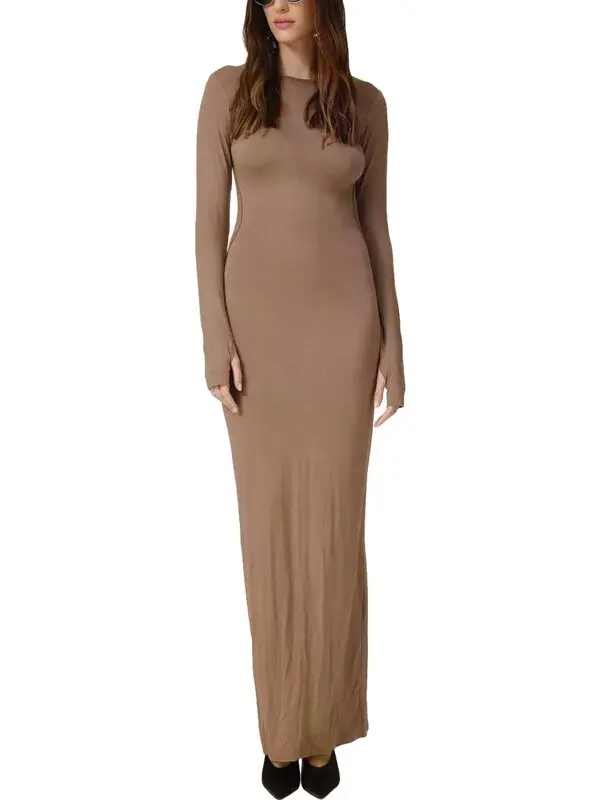 PNK Open-back Maxi Dress - Neutrals
