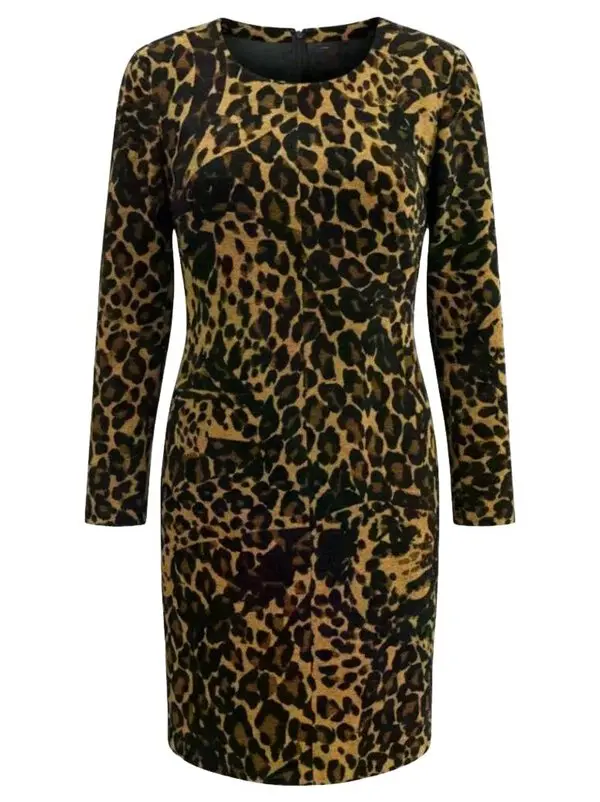 Saint Laurent 1993-1994 Animal-print Mini Dress - Neutrals