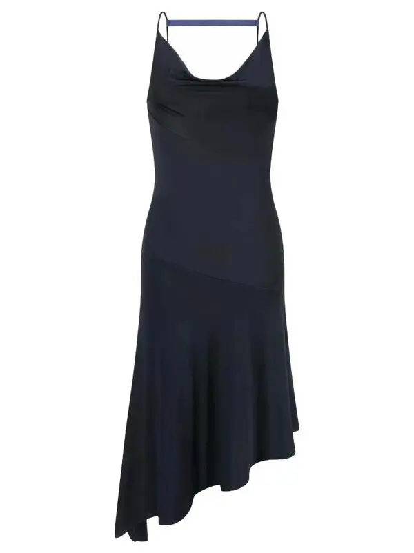 OUDE WAAG Cowl Asymmetrical Dress - Blue