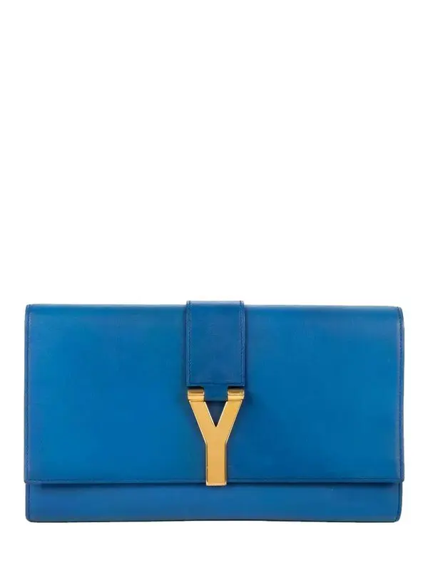 Saint Laurent Ligne-y Clutch - Blue