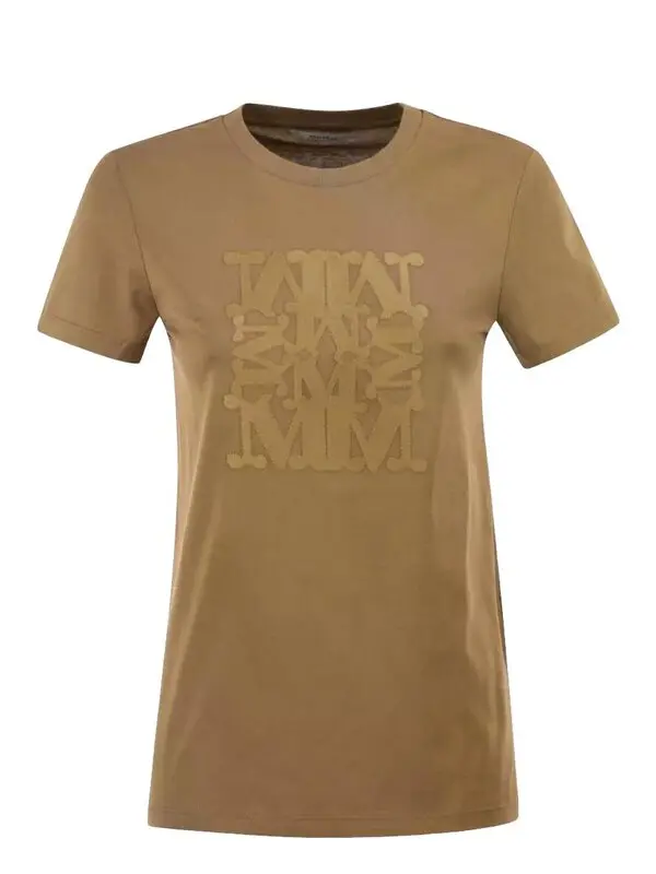 Max Mara Monogram Logo T-shirt - Neutrals