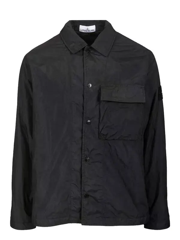 Stone Island Patch-pocket Overshirt - Black