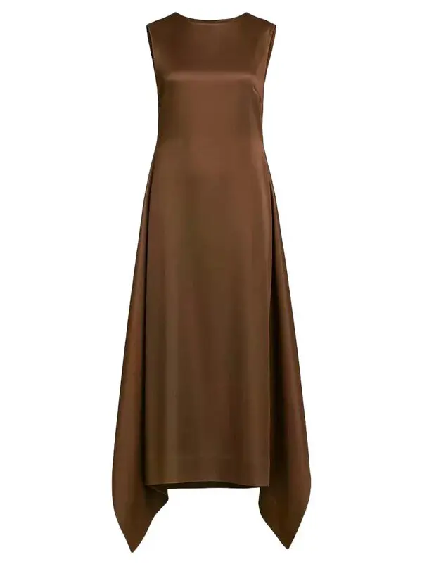 Alberta Ferretti Organza Maxi Dress - Brown