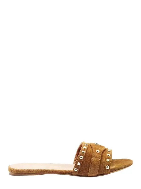 VIA ROMA 15 Studded Strap Sandals - Brown