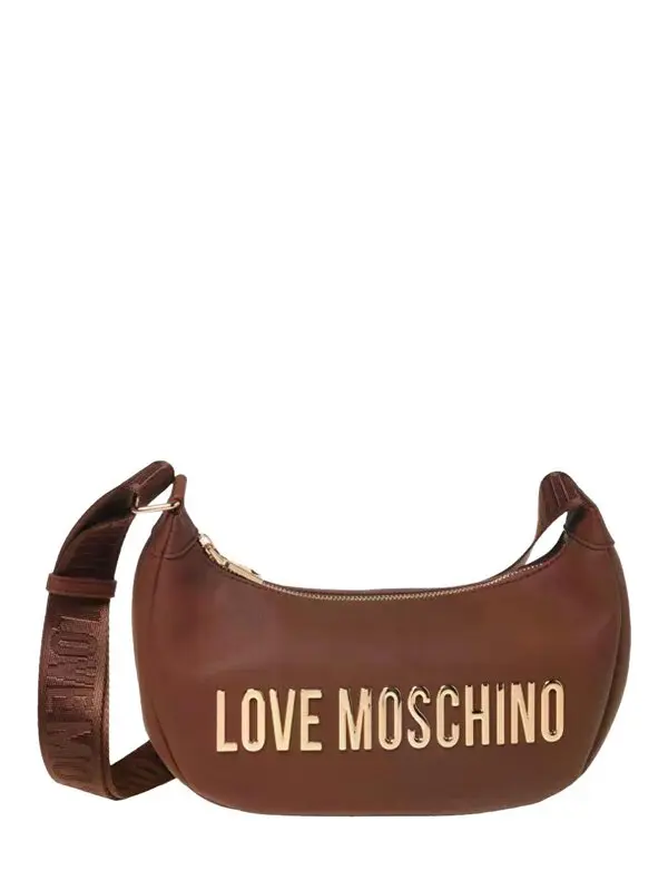 Moschino Logo Shoulder Bag - Brown