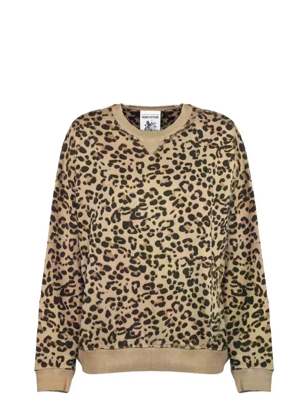 SEMICOUTURE Animal-print Sweatshirt - Neutrals