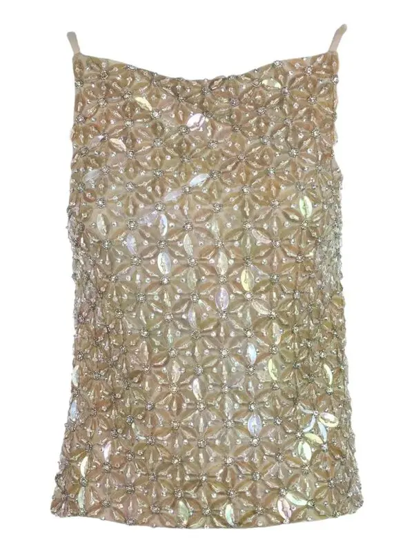 P.a.r.o.s.h Sequin Embroidered Top - Neutrals
