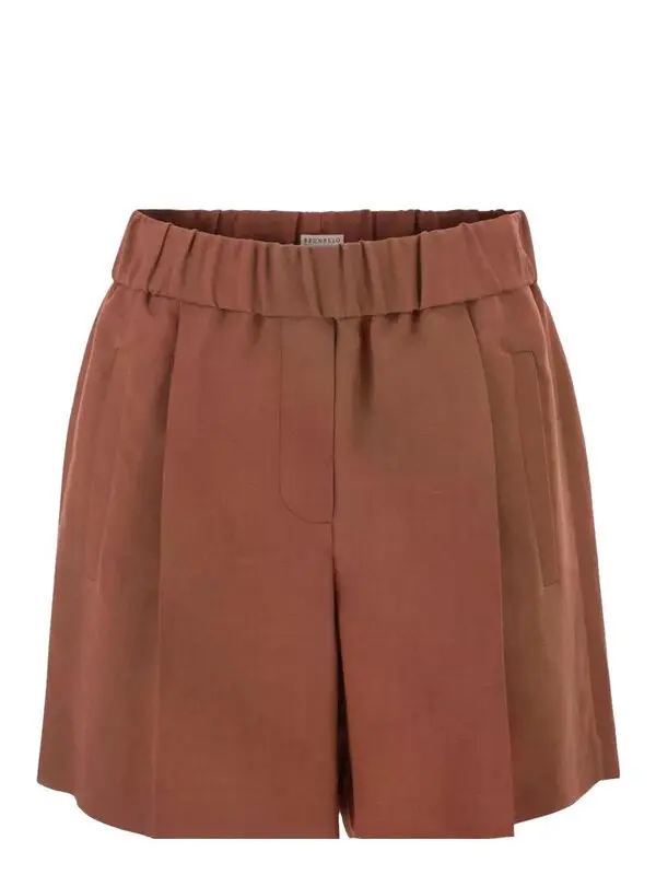Brunello Cucinelli Elasticated-waistband Shorts - Brown