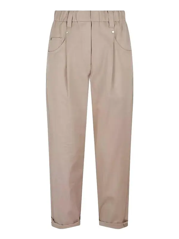 Brunello Cucinelli Pleated Pocket Trousers - Neutrals