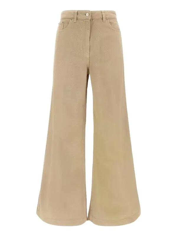 NUDE Tilda Flared-leg Trousers - Neutrals