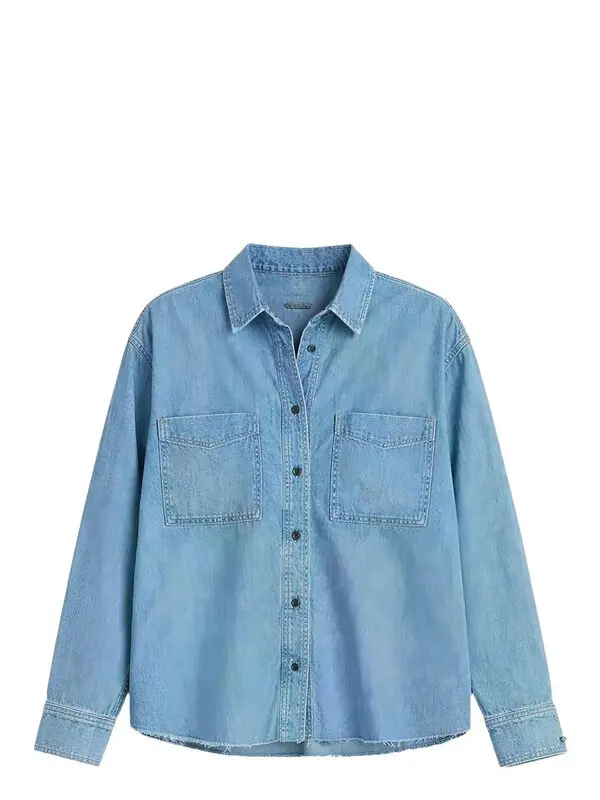 ASKK NY Oversized Denim Shirt - Blue