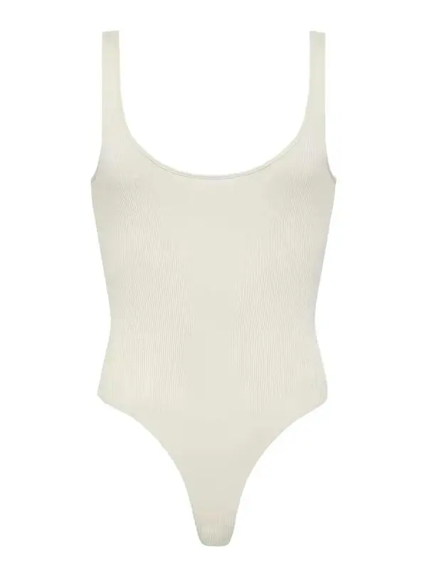L'Agence Nica Ribbed Bodysuit - Neutrals