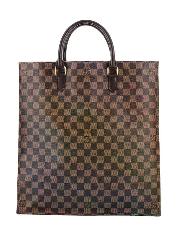 LOUIS VUITTON Sac Plat Damier Pm Tote Bag - Brown