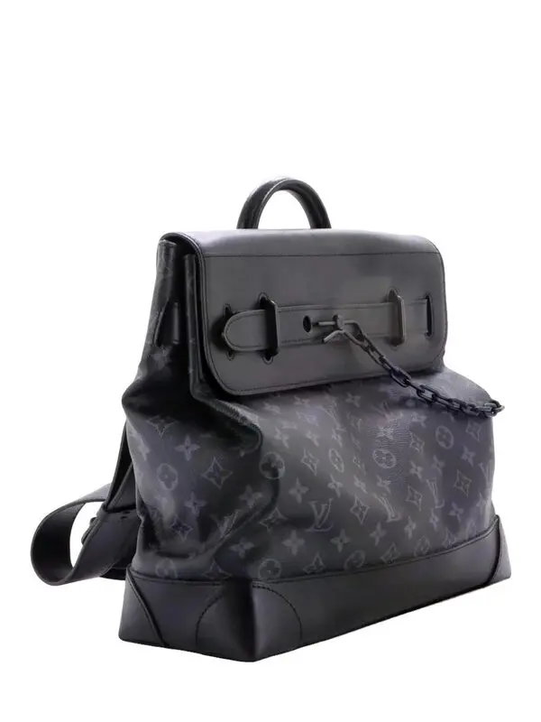 LOUIS VUITTON Legacy Steamer Bag Monogram Eclipse Canvas Pm Satchel - Black