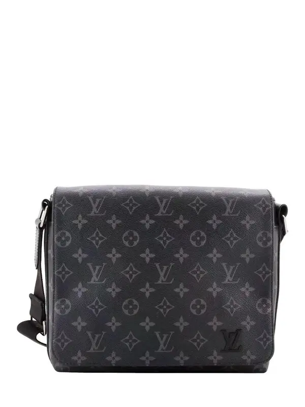 LOUIS VUITTON District Messenger Bag Monogram Eclipse Canvas Pm - Black