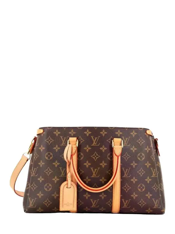 LOUIS VUITTON Soufflot Monogram Canvas Mm Tote Bag - Brown