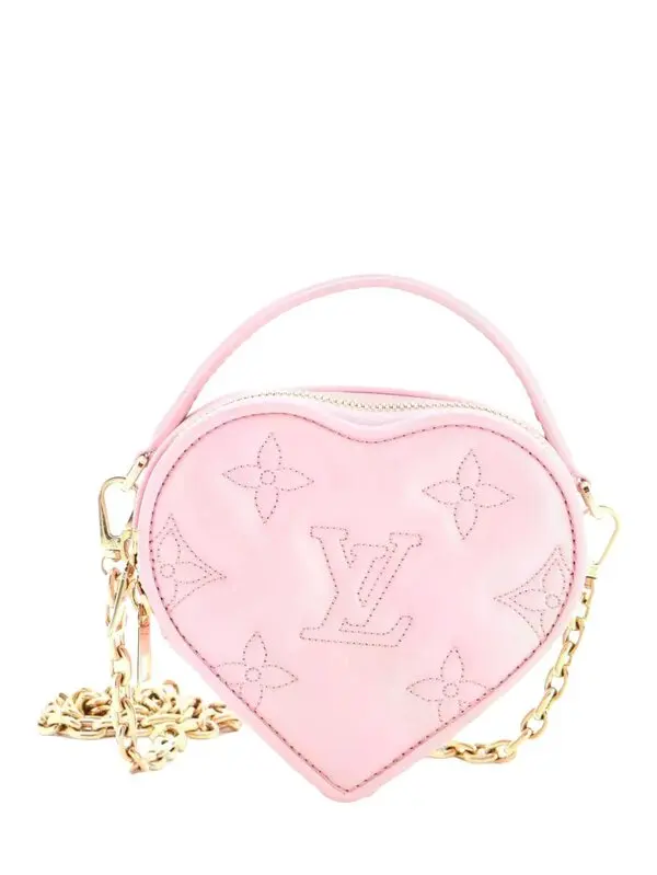 LOUIS VUITTON Pop My Heart Pouch Bag Bubblegram Leather Crossbody Bag - Pink