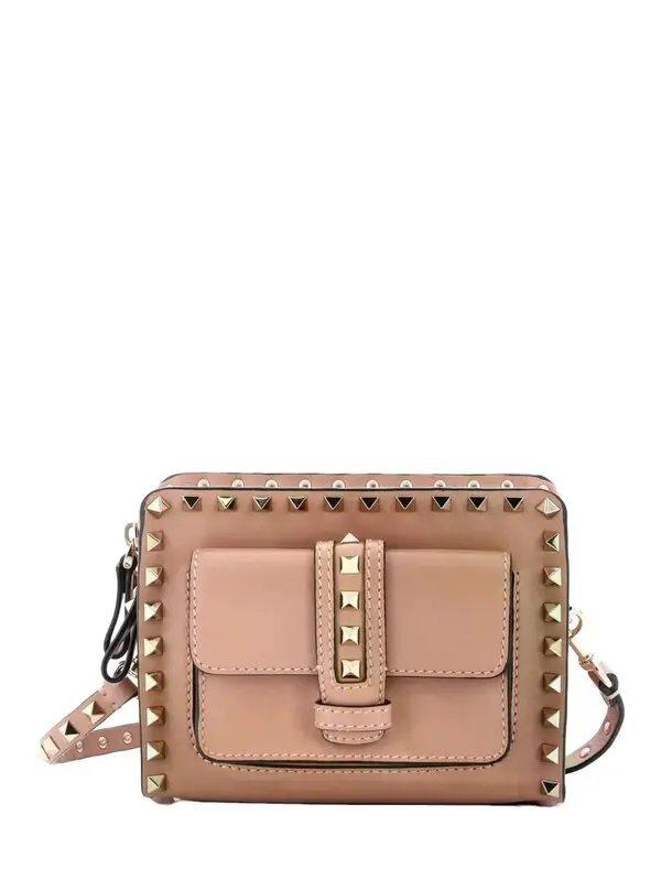 Valentino Garavani Rockstud Front Pocket Mini Shoulder Bag - Neutrals