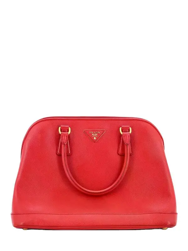 Prada Open Promenade Saffiano Leather Medium Tote Bag - Red