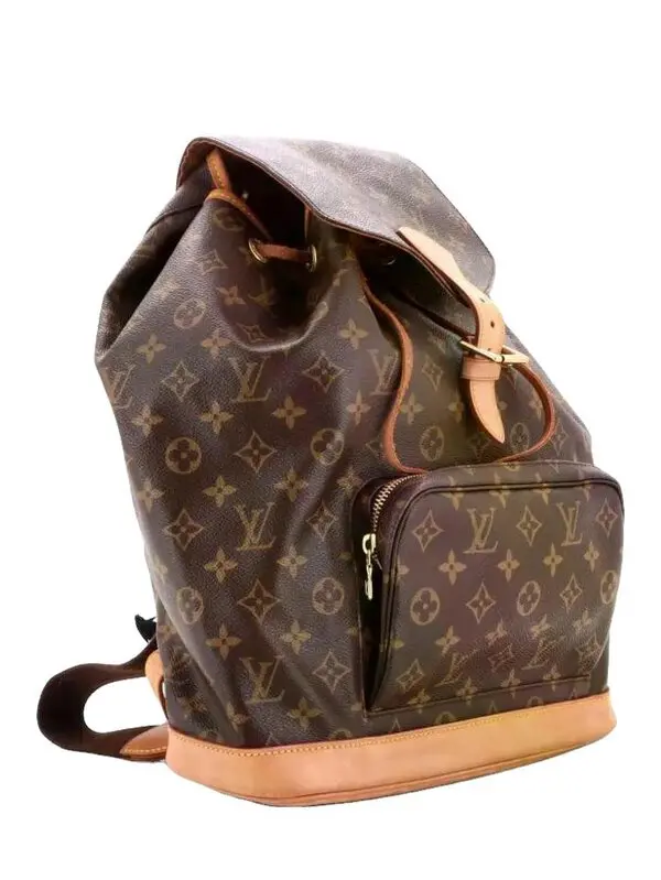 LOUIS VUITTON Vintage Montsouris Monogram Canvas Gm Backpack - Brown