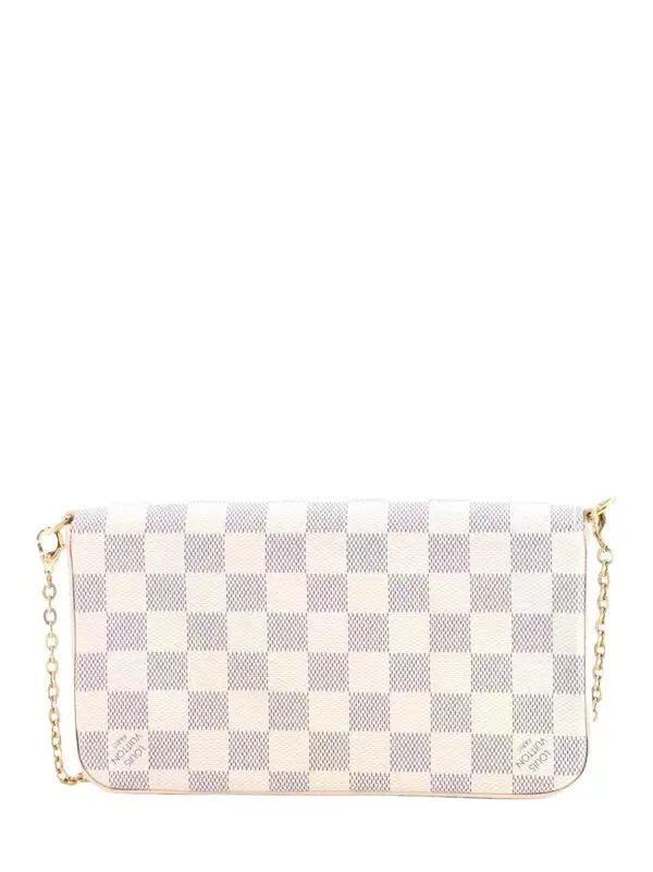 LOUIS VUITTON Felicie Pochette Damier Crossbody Bag - White