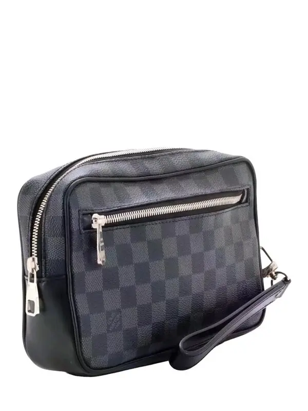 LOUIS VUITTON Kasai Pochette Monogram Eclipse Canvas Clutch - Black