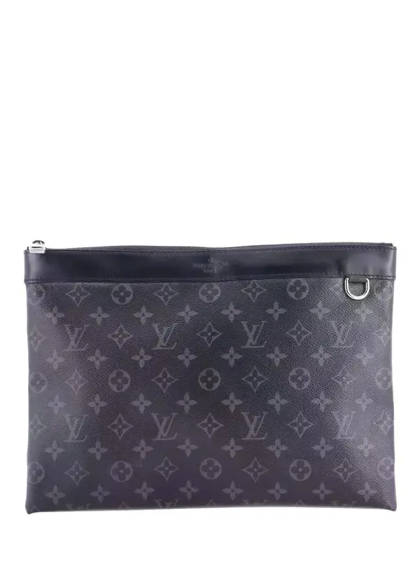 LOUIS VUITTON Discovery Pochette Monogram Eclipse Canvas Gm Pouch - Black