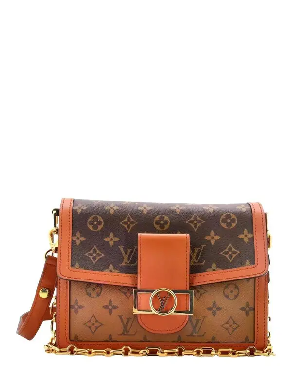 LOUIS VUITTON Dauphine Reverse Monogram Canvas Mm Shoulder Bag - Brown