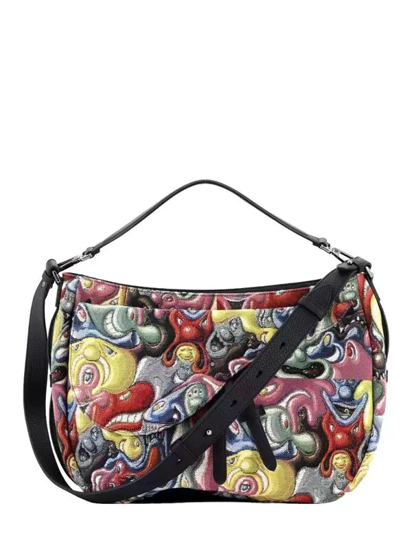 Dior Kenny Scharf Saddle Soft Bag Jacquard Printed Canvas - Multicolour