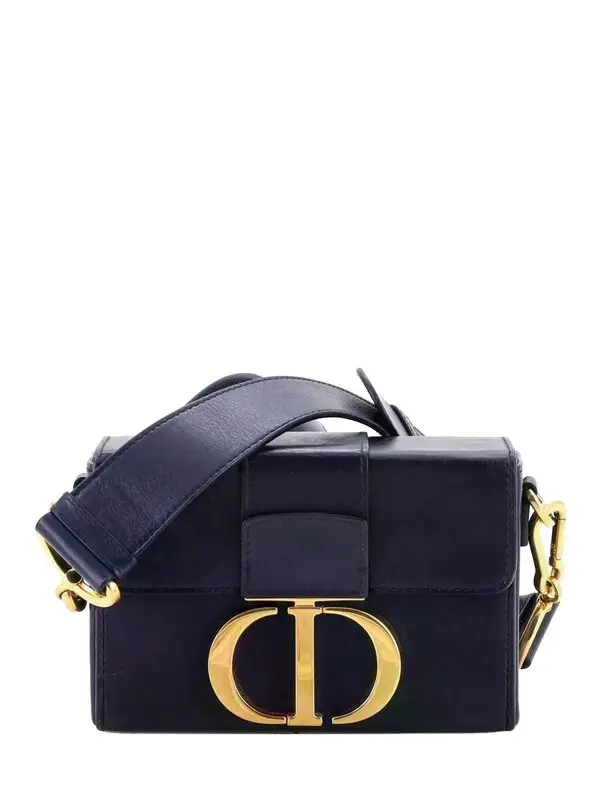 Dior 30 Montaigne Box Bag Leather Crossbody - Blue