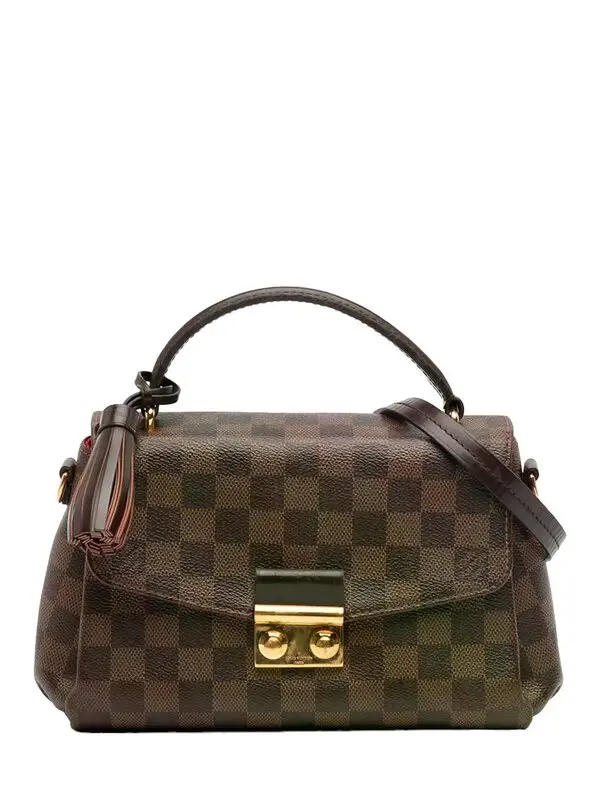 LOUIS VUITTON Damier Ebene Croisette Satchel - Brown