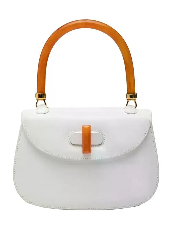 Gucci 20th Century Calfskin Bakelite Night Handbag - White