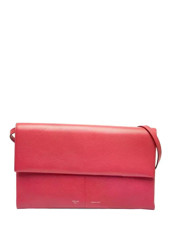 Celine 2017 Leather Folded Clutch - Red