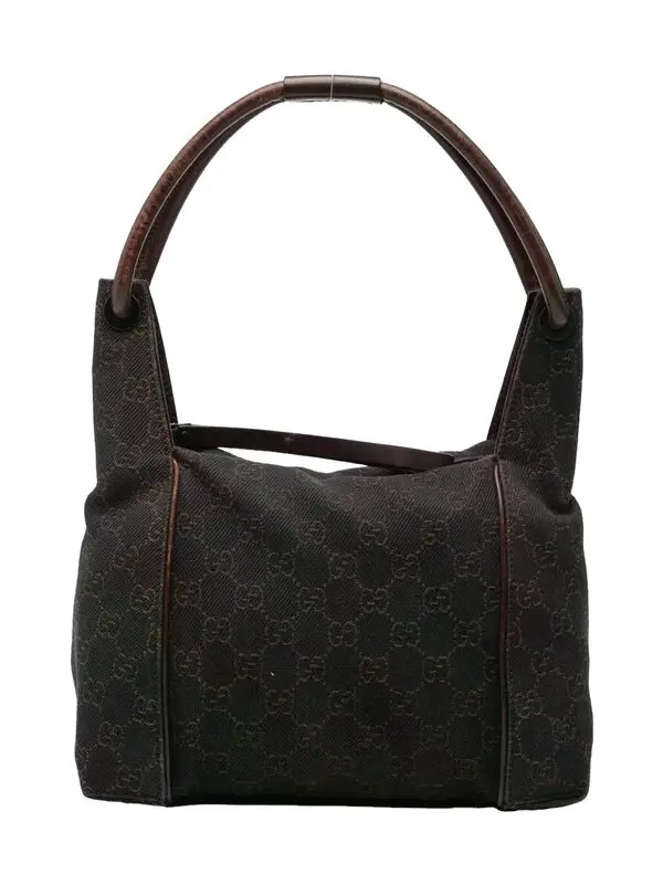 Gucci Gg Denim Handbag - Brown
