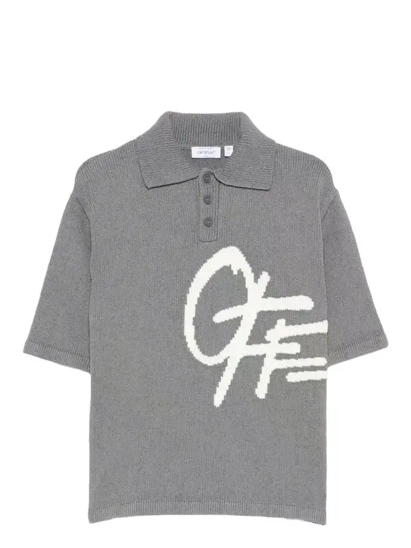 Off-White Shared-logo Short-sleeve Polo Shirt - Grey