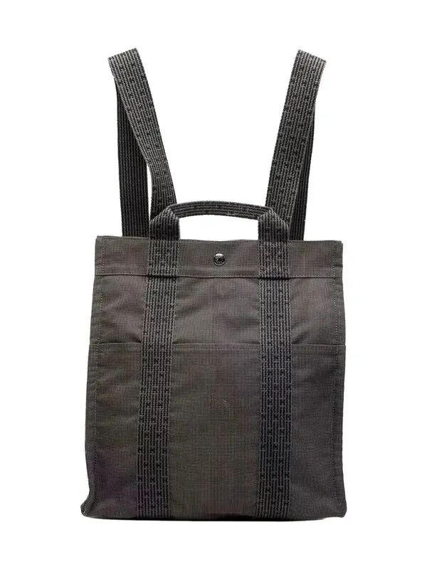 Hermès 1990-2010 Canvas Herline Pm Backpack - Grey