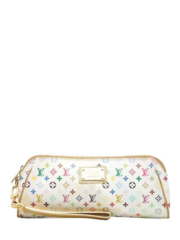LOUIS VUITTON 2008 Monogram Multicolore Mini Kate Clutch - White