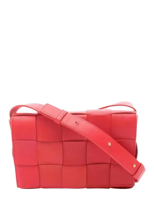 Bottega Veneta 2012-2026 Nappa Intrecciato Cassette Crossbody Bag - Red