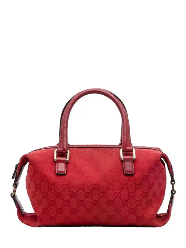Gucci Gg Canvas Boston Bag - Red