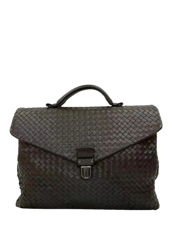 Bottega Veneta Nappa Intrecciato Briefcase - Brown