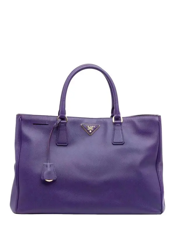 Prada Large Saffiano Lux Galleria Tote Bag - Purple