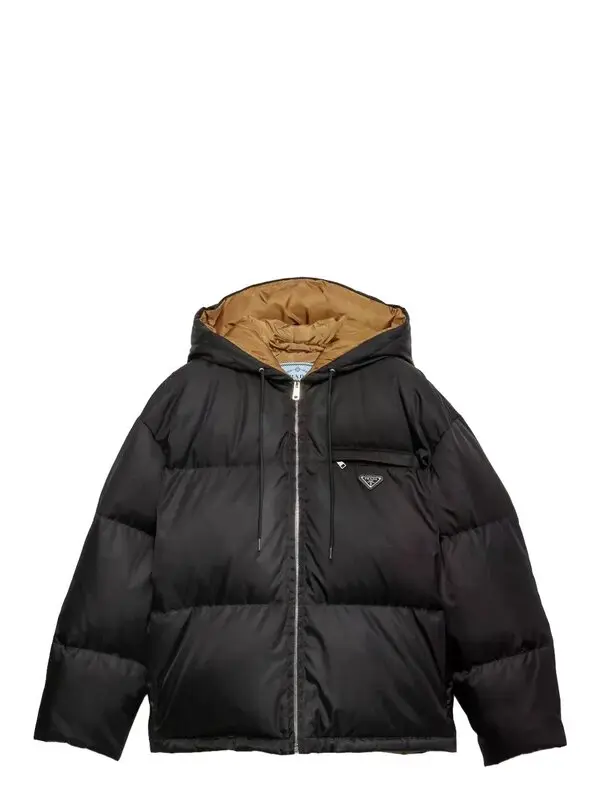 Prada Hooded Puffer Jacket - Black