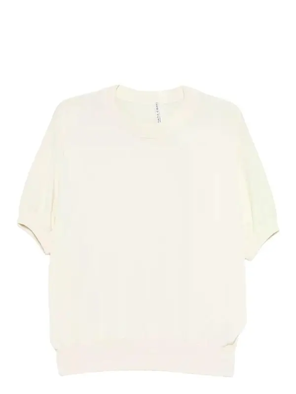 Liviana Conti Round-neck Short-sleeved T-shirt - Neutrals