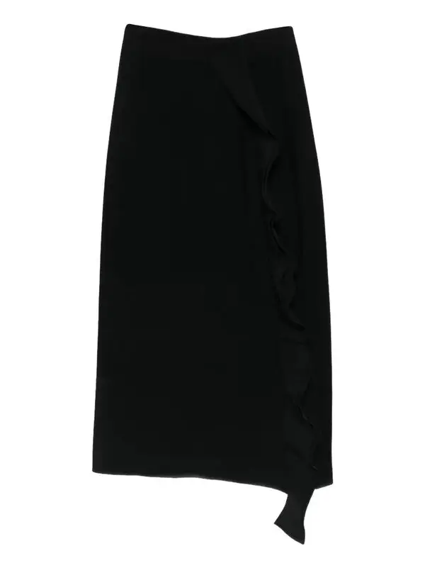 Liviana Conti Ruffled-detail Midi Skirt - Black