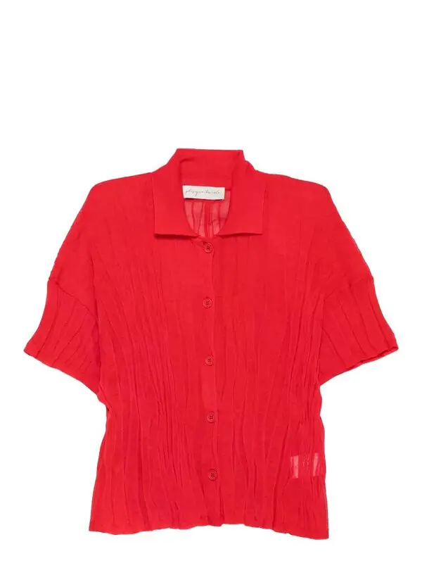 PDR PHISIQUE DU ROLE Buttoned Short-sleeve Cardigan - Red