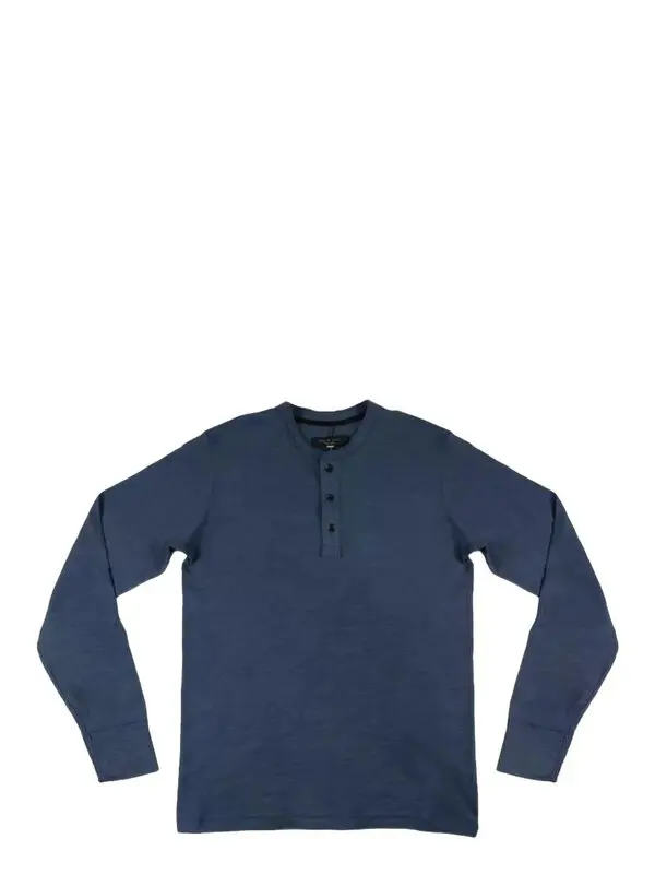 Rag & Bone Button-fastening T-shirt - Blue
