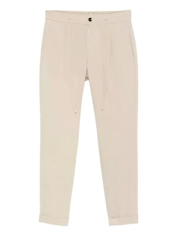 MICHAEL COAL Johnny Pleated Trousers - Neutrals