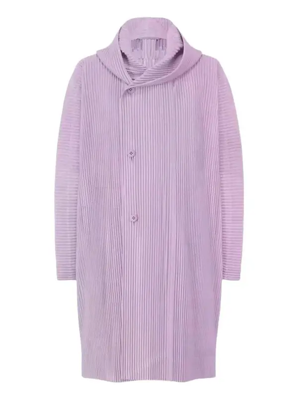 Issey Miyake December Pleated Coat - Purple