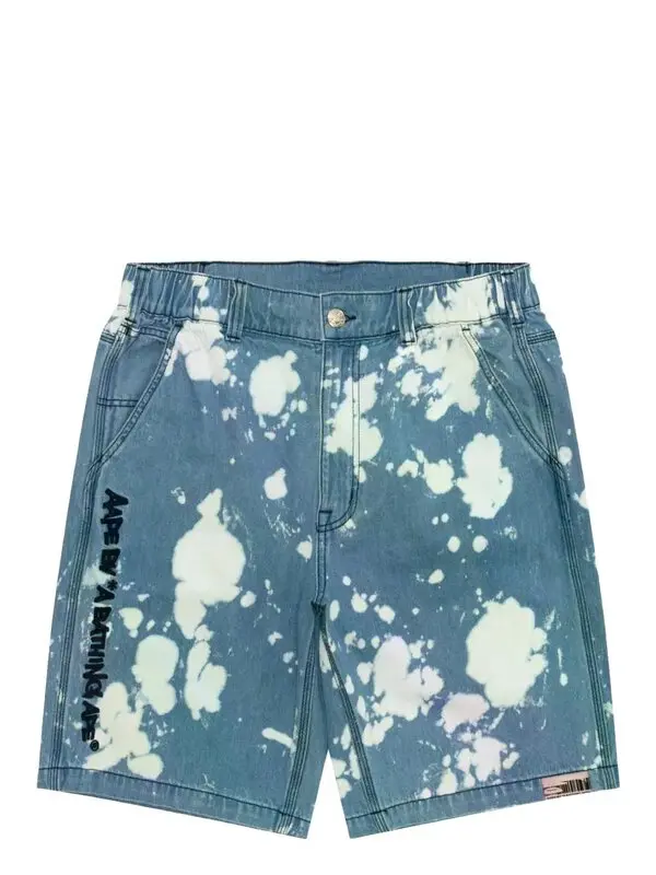 AAPE BY *A BATHING APE Logo-embroidered Shorts - Blue