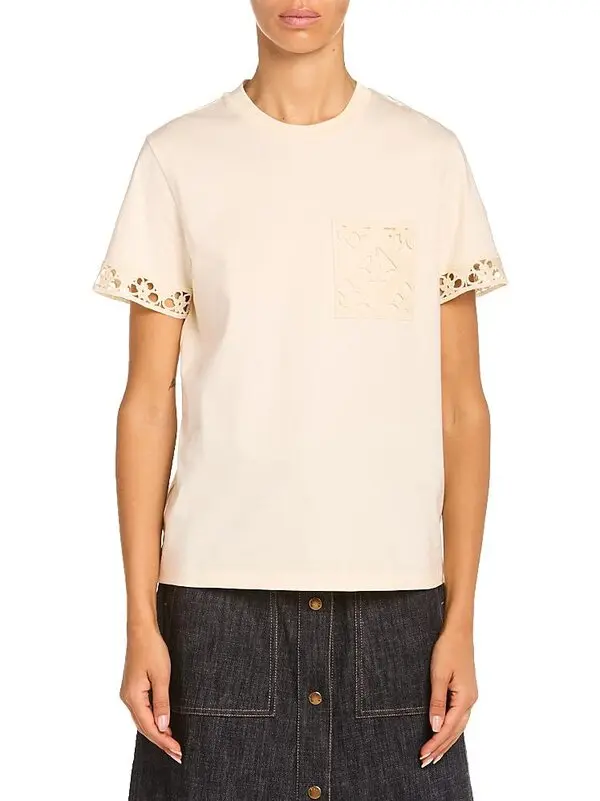 Moncler Short Sleeve T-shirt - Natural